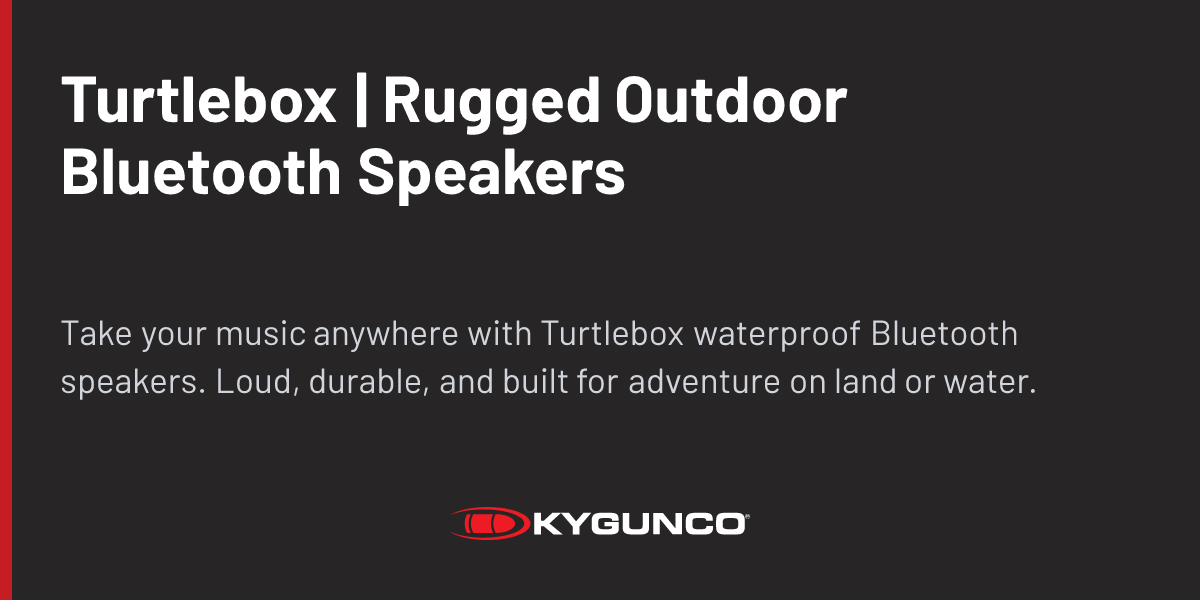 Turtlebox | Rugged Outdoor Bluetooth Speakers | KYGUNCO
